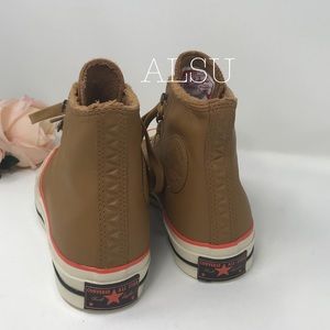 Converse | Shoes | Converse Chuck 7 Hi Leather Burnt Caramel W Authe ...